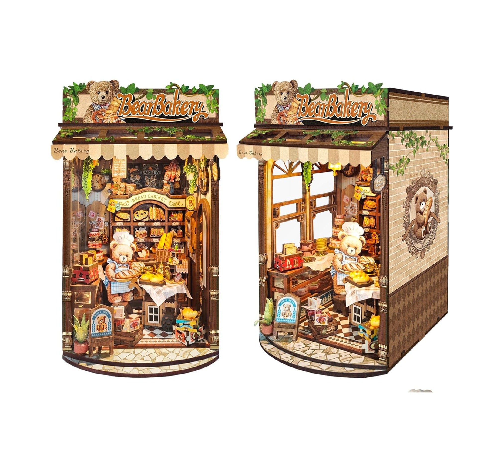 Bear Bakery - 3D Wooden Puzzle DIY Booknook Kit – HYUKBI