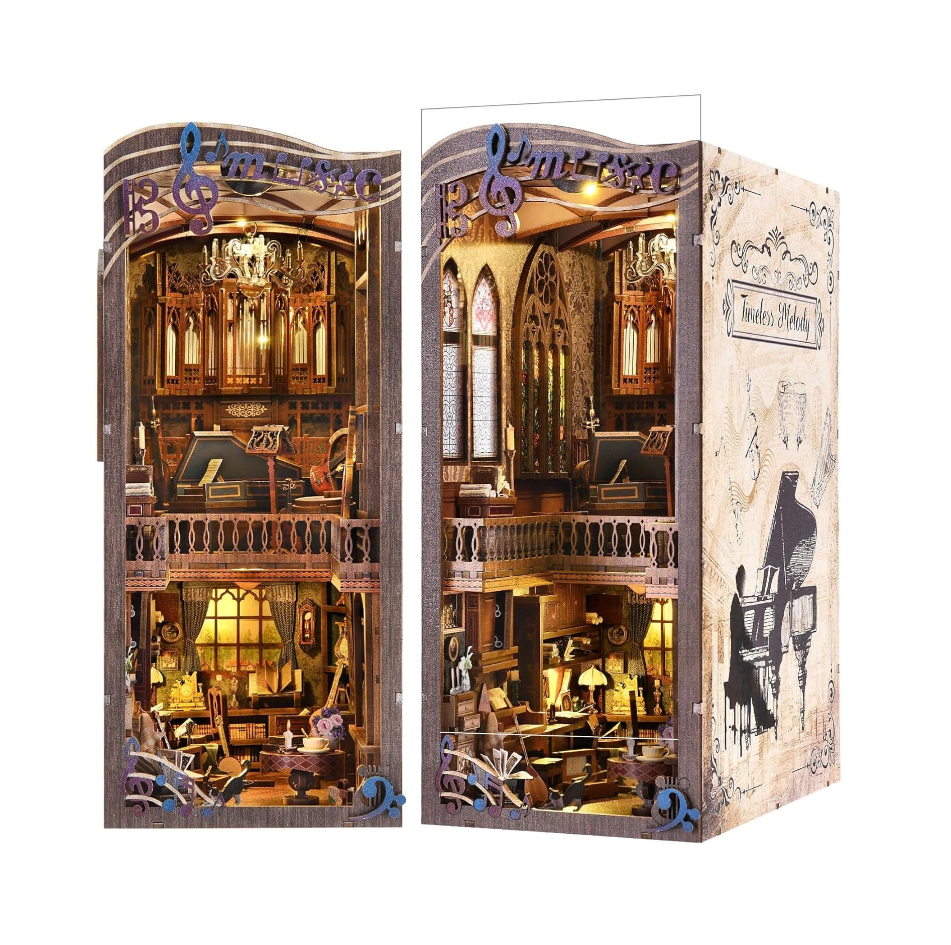 Timeless Melody - 3D Wooden Puzzle DIY Booknook Kit – HYUKBI